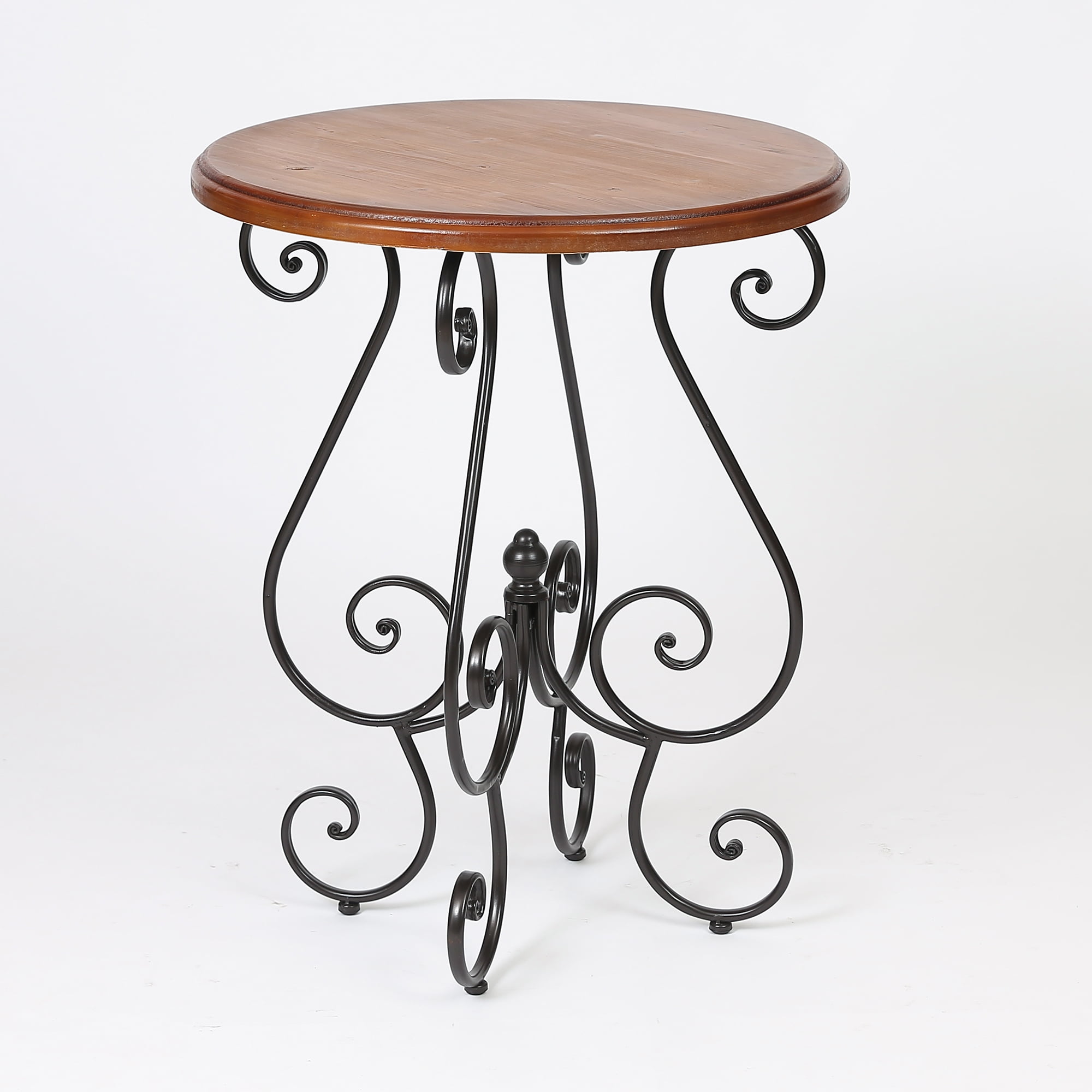 Round Deco Scroll End Table - Walmart.com