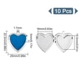 10Pcs Color Changing Stainless Steel Locket Pendants Photo Frame Charms ...