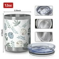 12oz Tumblers Fall Pumpkins Leaves Pattern Vacuum Insulated Stainless ...