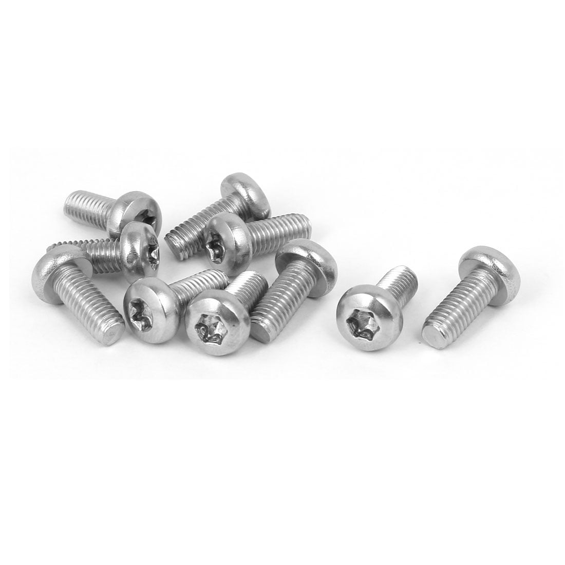 M5 x 12mm 316 Stainless Steel Round Torx Head Machine Screw Silver Tone ...