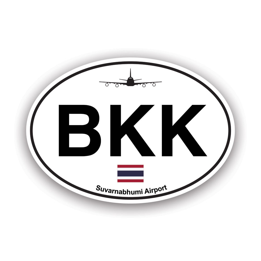 Suvarnabhumi Airport Euro Oval Sticker Decal - Self Adhesive Vinyl ...