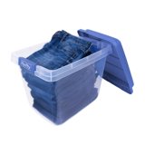 Hefty 32 Qt. Clear Storage Bin with Blue HI-RISE Lid - Walmart.com