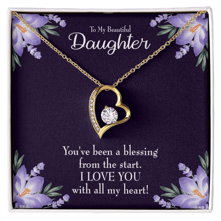 To My Daughter You ve Been a Blessing Forever Necklace w Message Card
