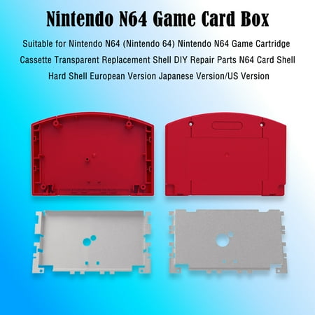 Jinveno Game Console Cartridge Cart Shell Set for N64 Replacement Case ...