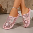 Chinese Mesh Slippers for Women Floral Embroidered Mesh Slides Closed ...