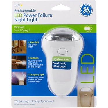 GE 4-in-1 Power Failure LED Night Light, Plug-In, Dusk to Dawn ...