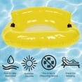 Northlight 43" Yellow Bubble Seat Inflatable Swimming Pool Float ...