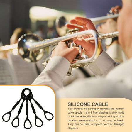 Pack of 5 Universal Trumpet Slide Stoppers Accessory Wind Instrument ...