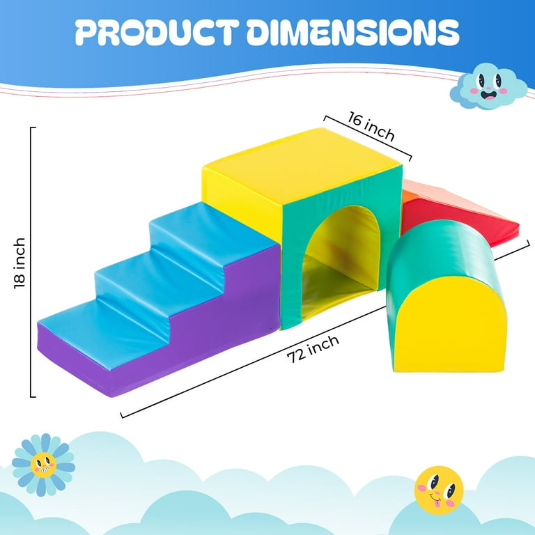 Climb And Play Soft Play Block Set Kindy Korner 6 Piece Foam Climbing