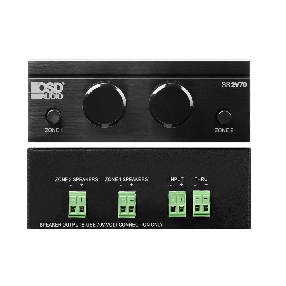OSD SS2V70 100W 70V Speaker Selector, 2x Built-In 100W Volume Controls ...