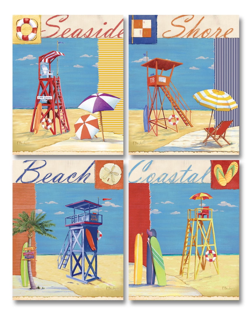 Lifeguard Collage Coastal Beach California Classy Coast Sand Sea ...