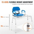 VEVOR Sliding Tub Transfer Bench with 360 Degree Swivel Seat, Sliding ...