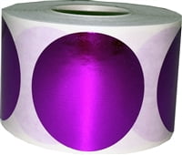 Metallic Purple Circle Dot Stickers | 1.5" Inches Round | 500 Pack ...