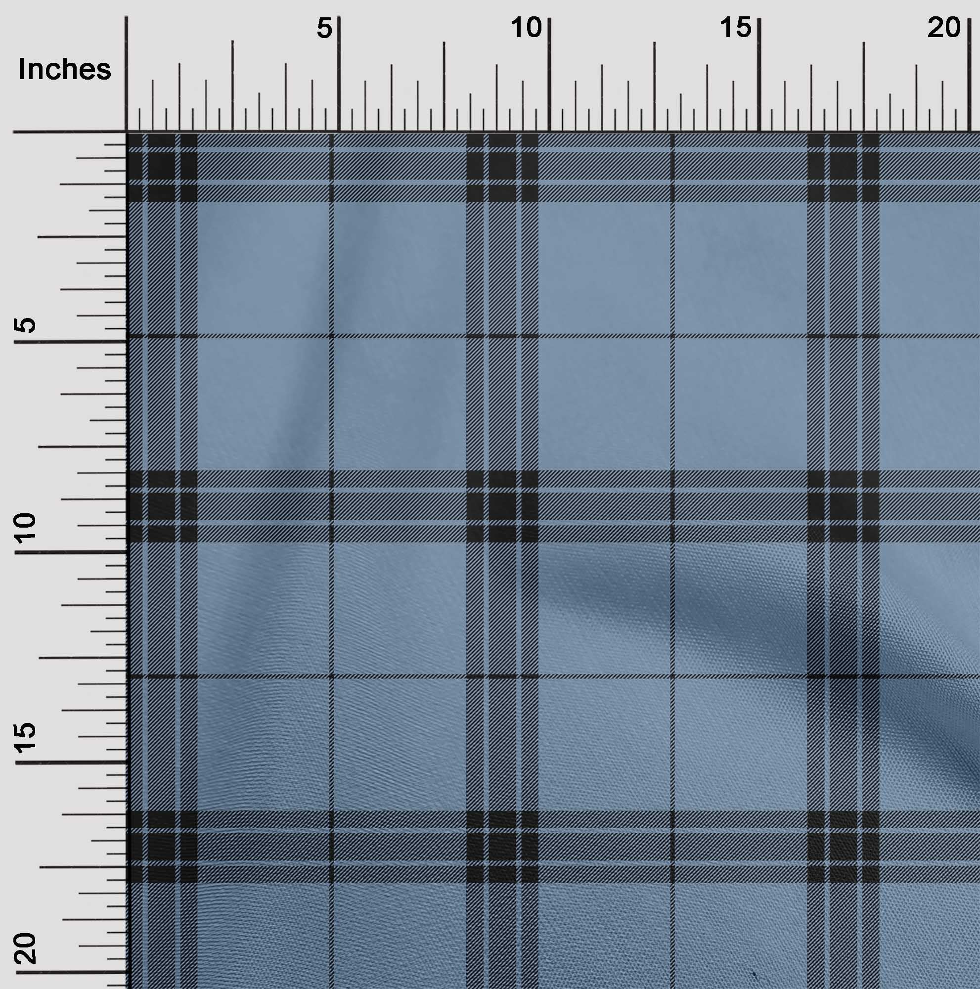 oneOone Cotton Silk Fabric Tartan Check Print Fabric By The Yard 42 ...