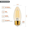 BH&G LED Light Bulb, 5.5-Watt (60W Equiv.) B10 Candle Bulb Dimmable E26 ...