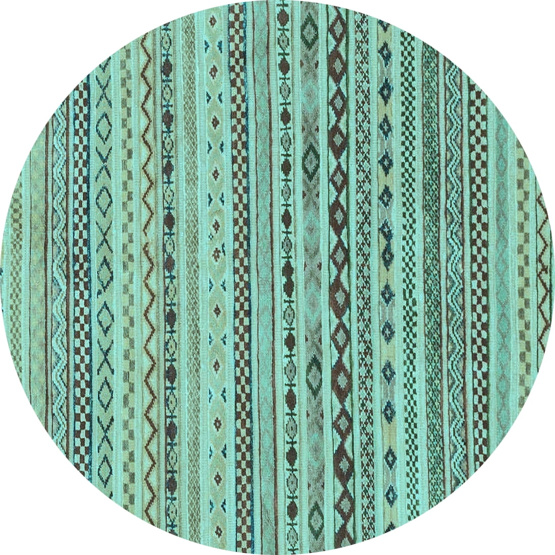 Ahgly Company Indoor Round Solid Light Blue Modern Area Rugs, 8' Round ...