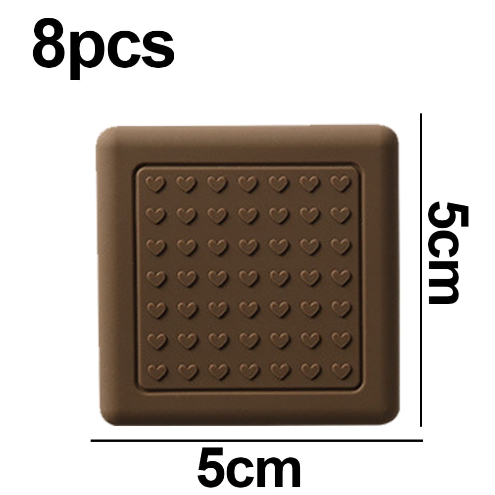 Caster Cups, Round Rubber Furniture Cups with Anti-Sliding Floor Grip ...