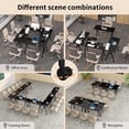 Folding Conference Table with Wheels 4 Pack 55.1 Inch Flip Top Mobile ...