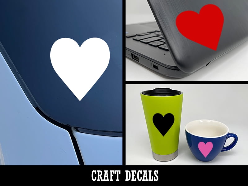 Card Suit Hearts Craft Vinyl Indoor Outdoor Decal Sticker - Copper - 3 ...