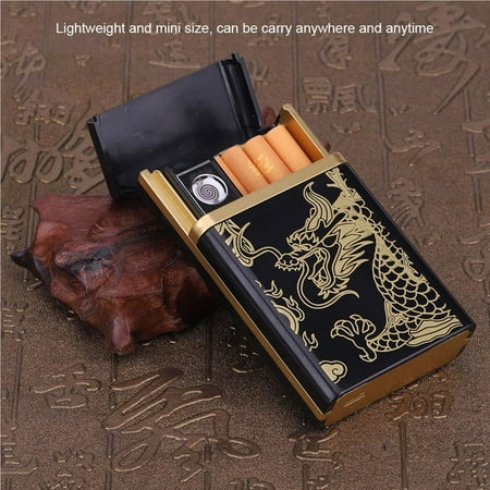 Portable Cigarette Box with Super Lighter Cigarette Lighter Mini ...