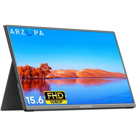 ARZOPA Portable Monitor, 15.6'' FHD 1080P Portable Laptop Monitor IPS ...