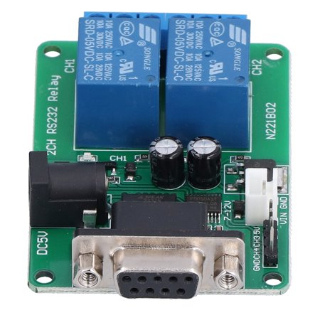 RS232 Relay Board, 2 Channel Relays Boards Remotes Controls 8 Data Bits ...
