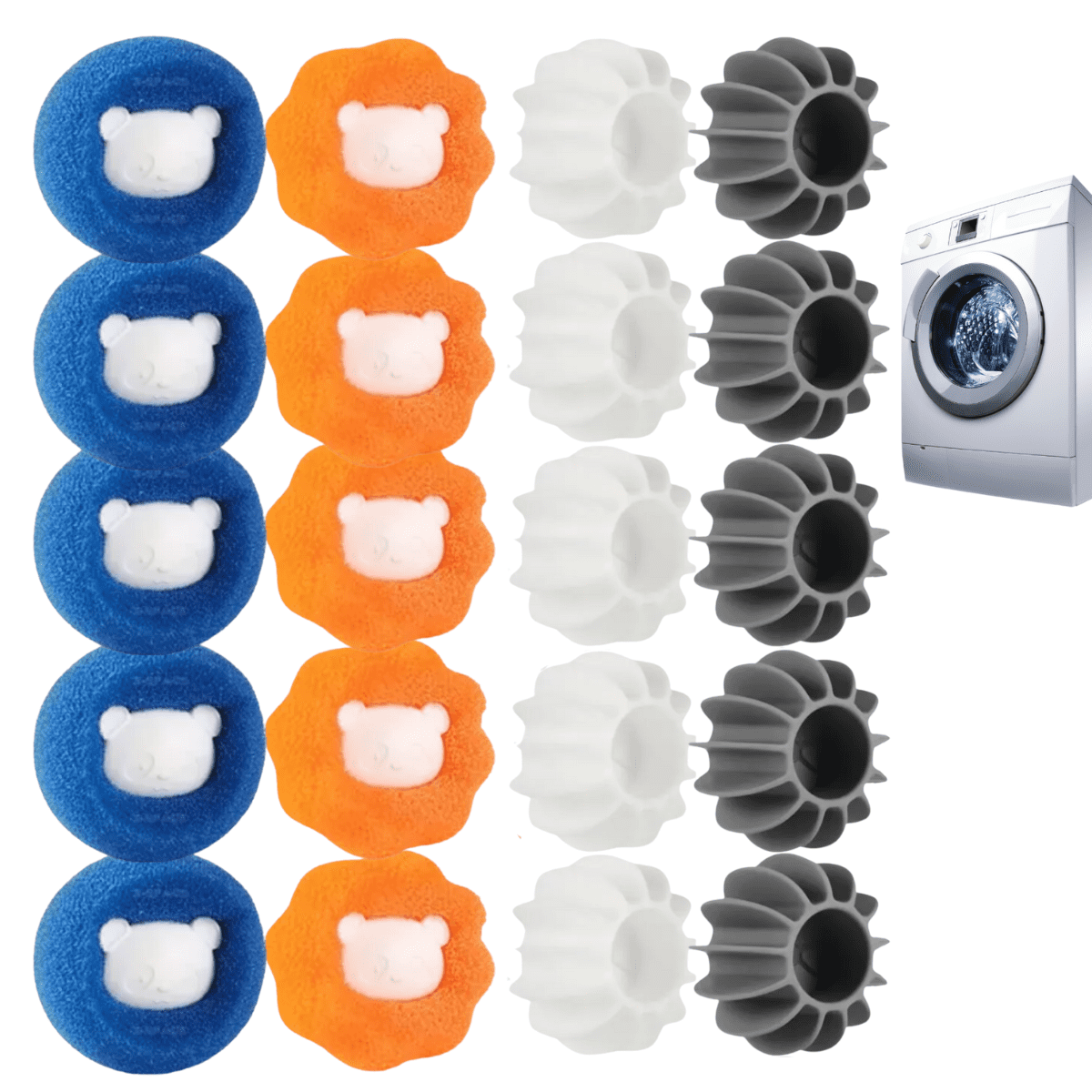 20pz Bolas Lavar Ropa Anti-enredo Para Secadora Lavadora | Walmart en línea
