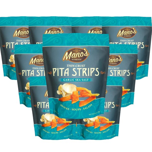 Mano’s Authentic Pita Chip Strips – Healthy, Thin, Snack-able, Bite ...