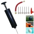 Ball Pump with 6 Metal Needles, Flexible Hose & Nozzle, Portable Air ...
