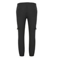 Black Mens Straight Leg Plain Long Leg Loose Fit Pants for Mens Cargo Track Athletic Brunch ...