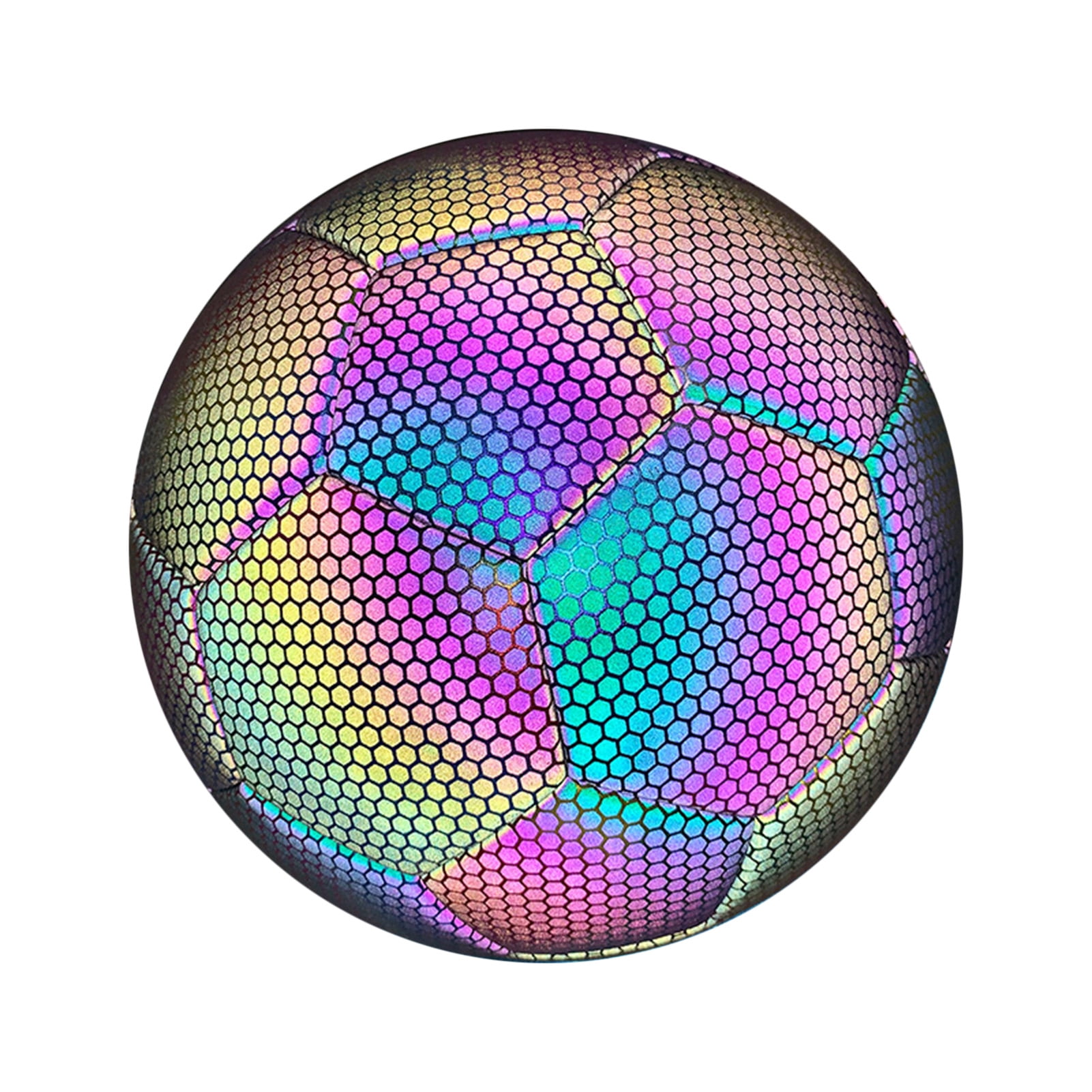 Buy Holographic Glowing Reflective Soccer Ball - Size 5 and Size 4 ...
