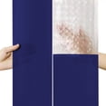 Dark Blue Spliced Peva Waterproof Shower Curtain, Mixed Design With ...
