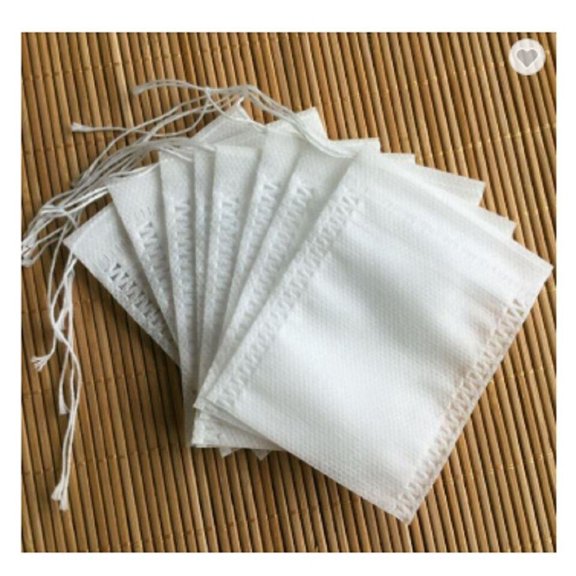 100-Pack Non-Woven Disposable Tea Bags 8x10 cm – Eco-Friendly Loose ...