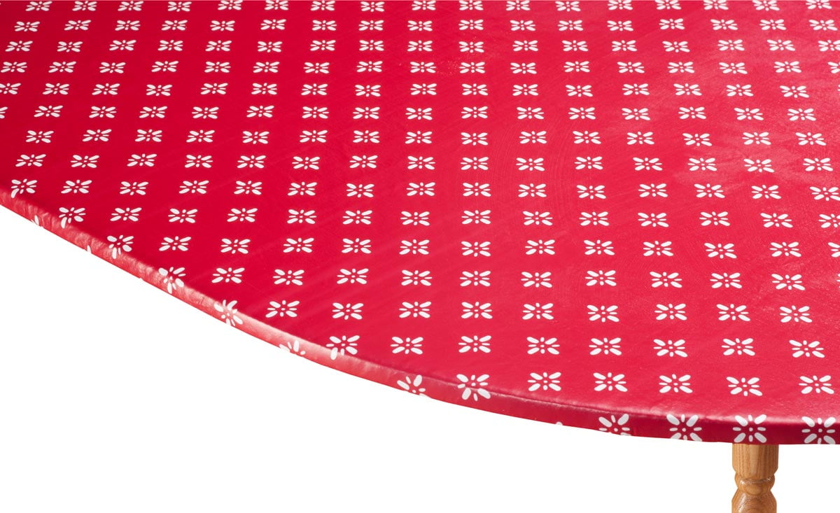 Heritage Vinyl Elastic Table Cover with Fleece Backing in 3 Sizes ...
