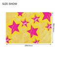 BZSMCE Red Star Pattern 2-Piece Non-Slip Absorbent Bathroom Rug Set ...