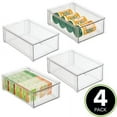 mDesign Stackable Kitchen Storage Organizer Bins, Pull-Out Drawers ...