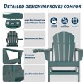 Folding Plastic Adirondack Chair with 4 in 1 Cup Holder Tray Plastic ...
