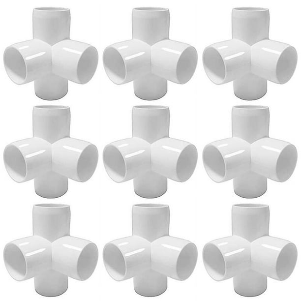 Codo de conexión en T de PVC DENGXMXG 4 vías 1/2 pulg paquete de 2 ...