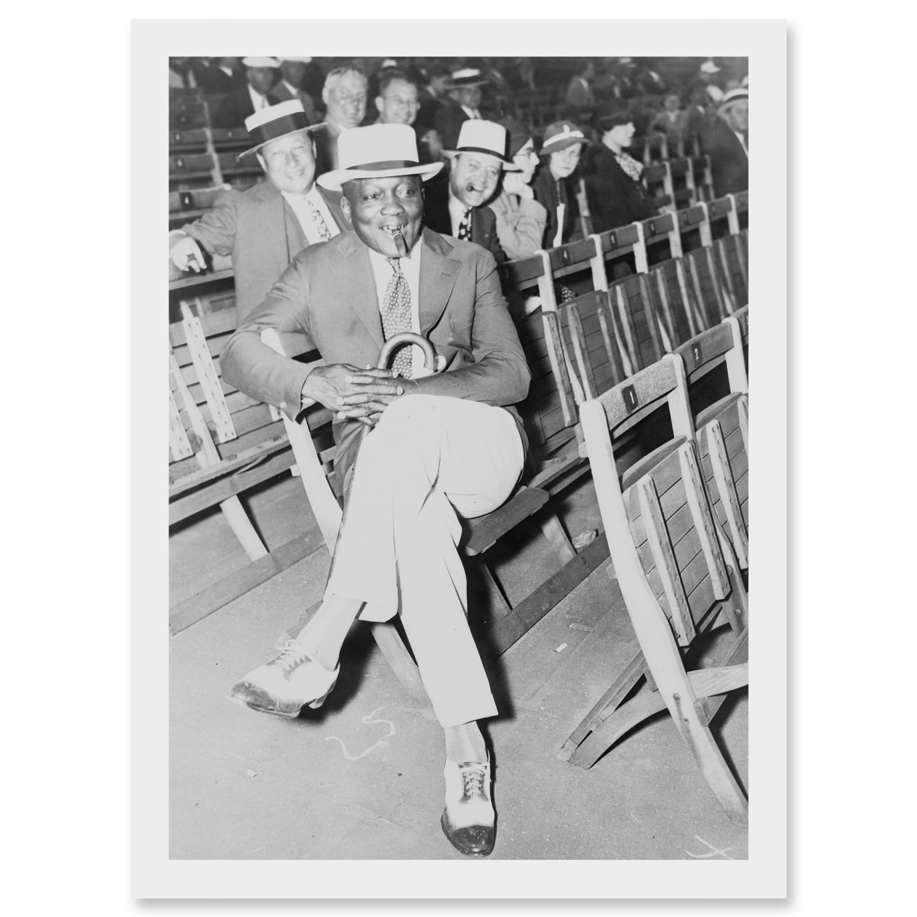 Jack Johnson Boxer Cigar Icon A4 Artwork Framed Wall Art Print ...