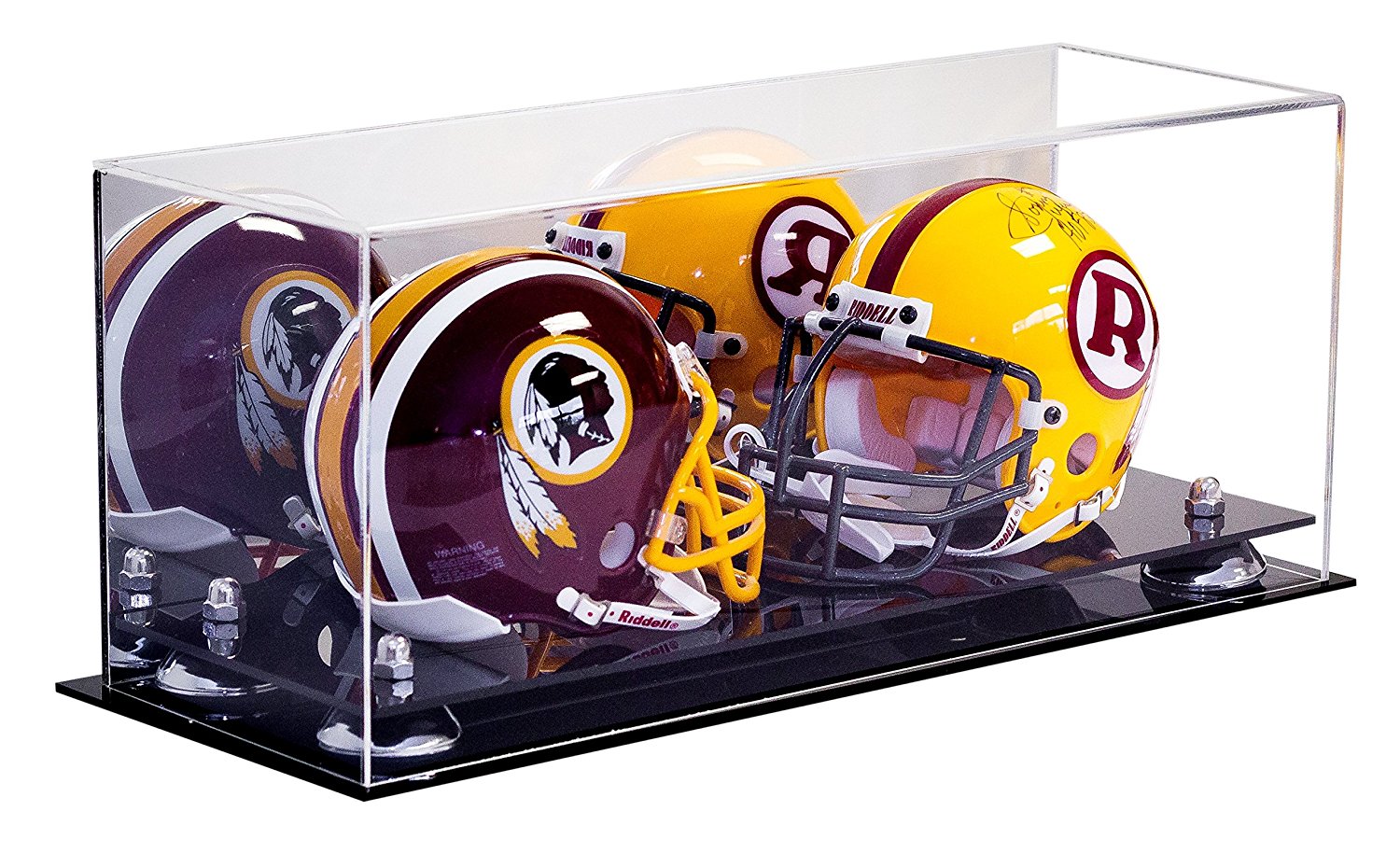 2 Mini Football Helmet Display Case (not full size) - - Clear Acrylic ...
