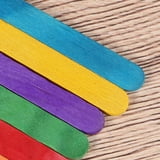Masteelf Assorted Color Wooden Craft Sticks for Kids Playing 50Pcs ...