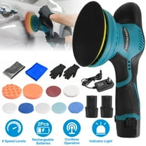 Gisam Cordless Car Buffer Polisher, 8 Variable Speed Auto Polishing Kit ...