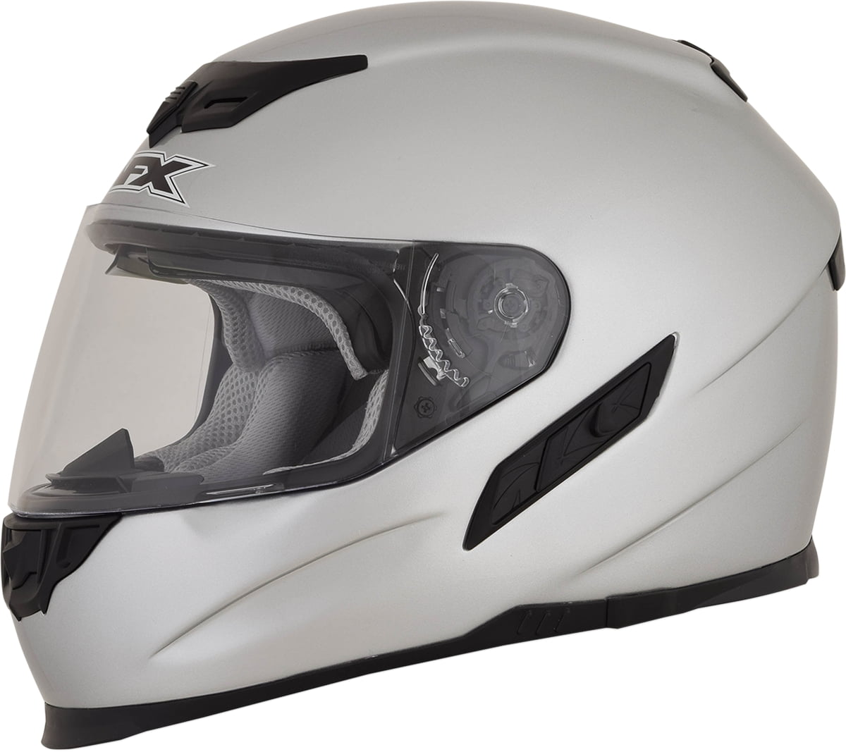 AFX FX-105 Solid Full Face Motorcycle Helmet Silver Md 0101-9704 ...