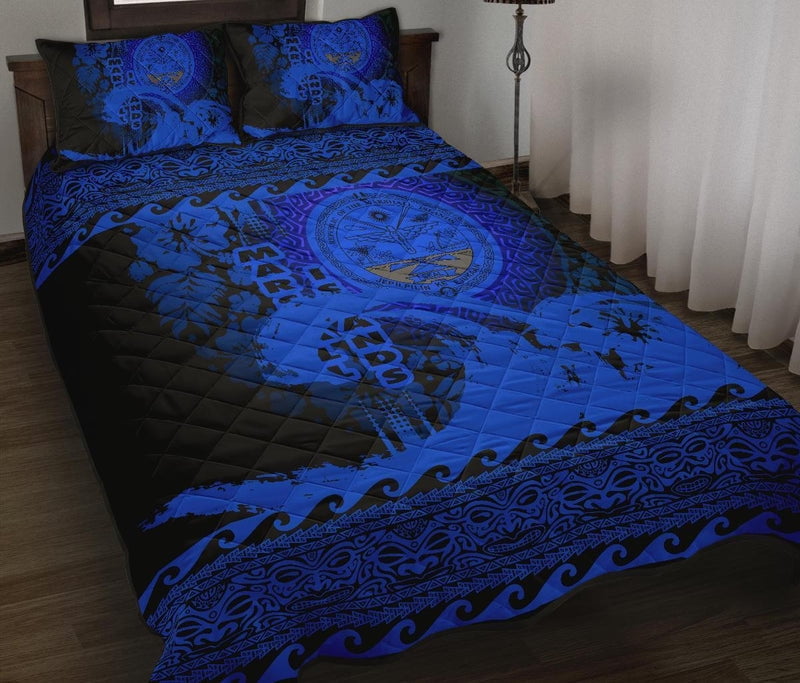 Isla Marshall Colcha Juegos de Cama Wave Azul | Bodega Aurrera en línea