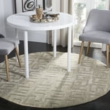SAFAVIEH Soho Benson Geometric Wool Area Rug, Light Green, 6' x 6 ...