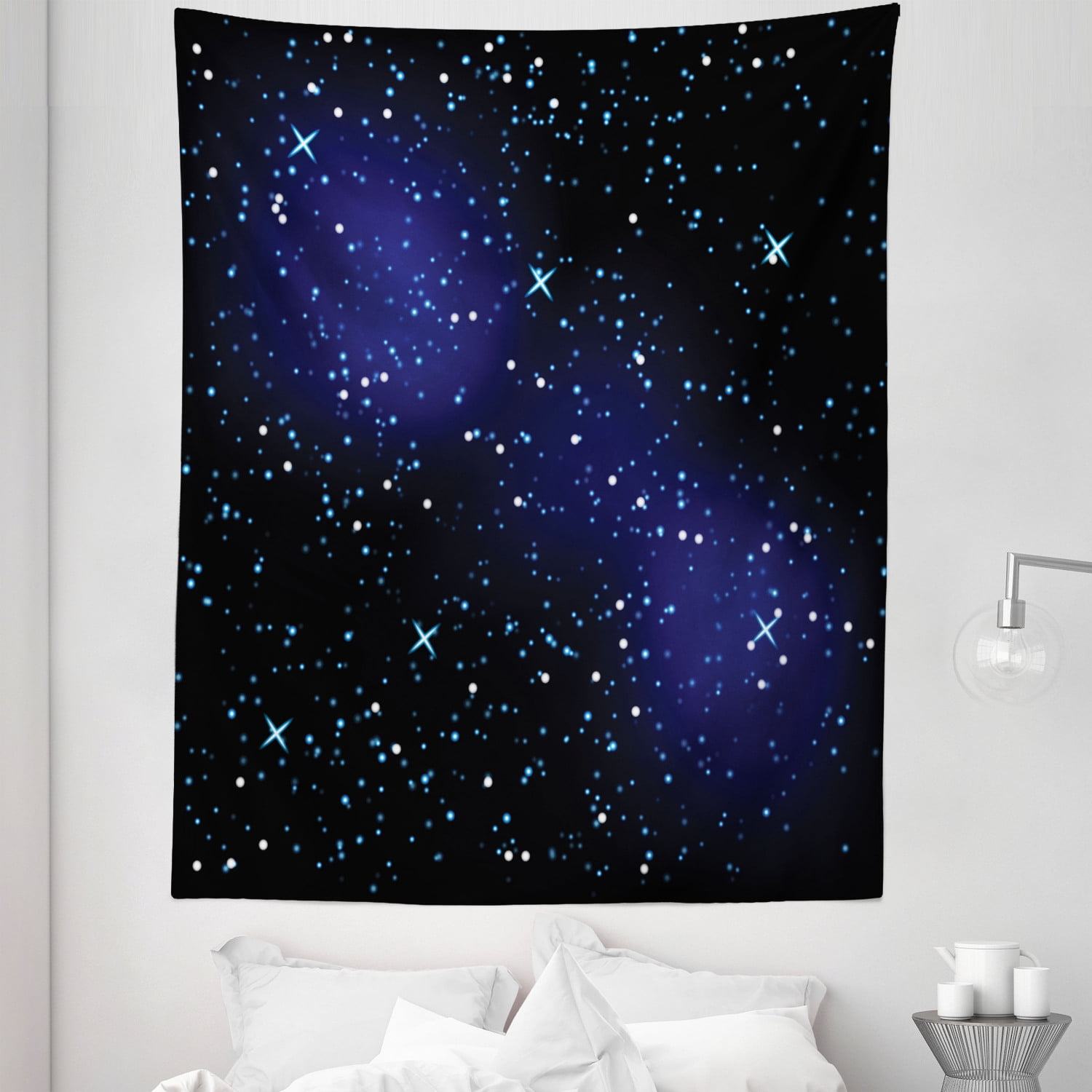Starry Sky Tapestry, Blurry Look Irregular Dots Abstract Space Form ...