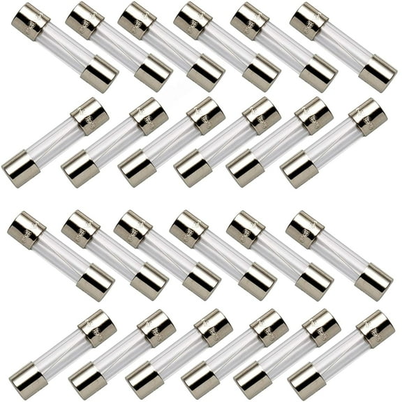 (6 Pack) 5A 125V Fast Blow Fuse, 0.2x0.78 Inch, for Outdoor Lights, Box ...