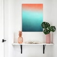 Aqua Orange Mosaic Canvas Wall Art for Living Room, Minimalist Abstract ...
