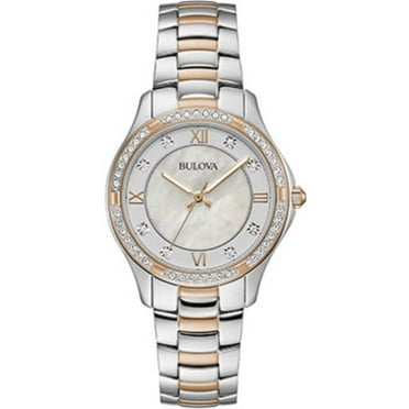 Bulova Women's Quartz Wrist Watch, Two Tone Stainless Steel with ...
