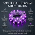 Decorative Flower String Lights Plug in for Bedroom, Connectable 33ft ...